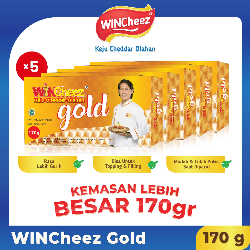 Jual WINCheez Keju GOLD 170 Gram x 5 Pcs | Shopee Indonesia