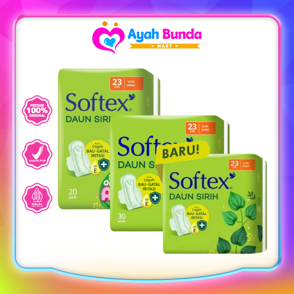 Jual Softex Daun Sirih + Vitamin E Wing 23cm - Pembalut Daun Sirih ...