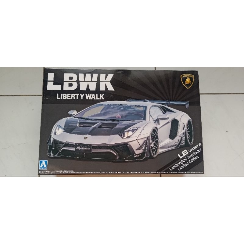 Jual 1/24 Scale Model Kit Mokit Aoshima Lamborghini Aventador LB Works Liberty Walk LBWK ...
