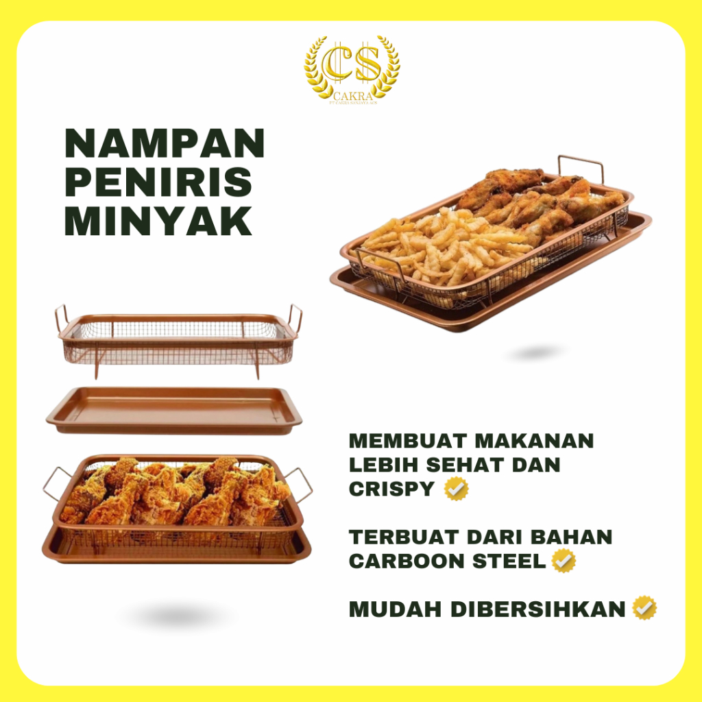 Jual CS Cooper Crisper Tray Fika / Oven Tray / Peniris Minyak / Cooling ...