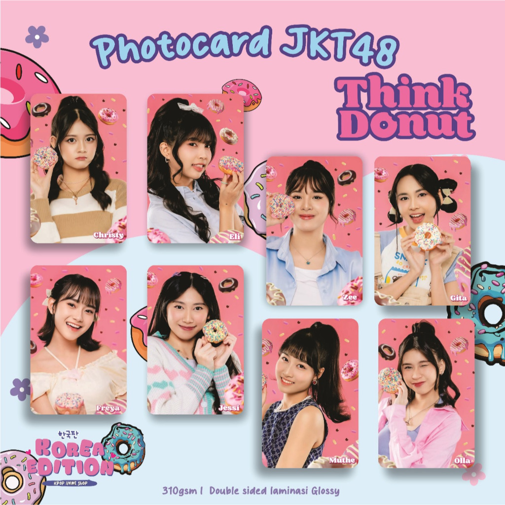 Jual Photocard Premium JKT 48 Think Donut Selca Freya Zee Christy Muthe Koleksi Wota | Shopee ...