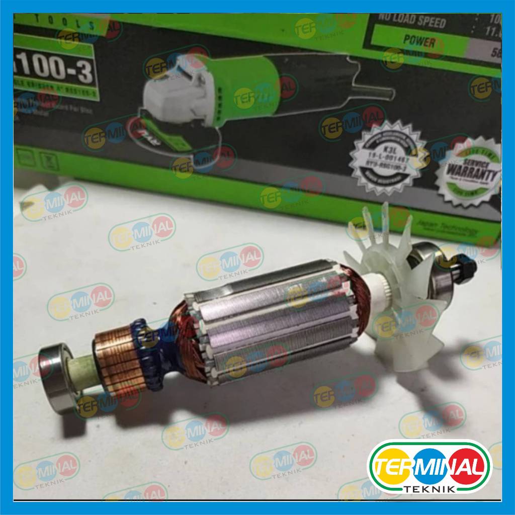 Jual ARMATURE RSG100-3 ANGKER MESIN GERINDA RYU 4" RSG 100-3 ORI ...