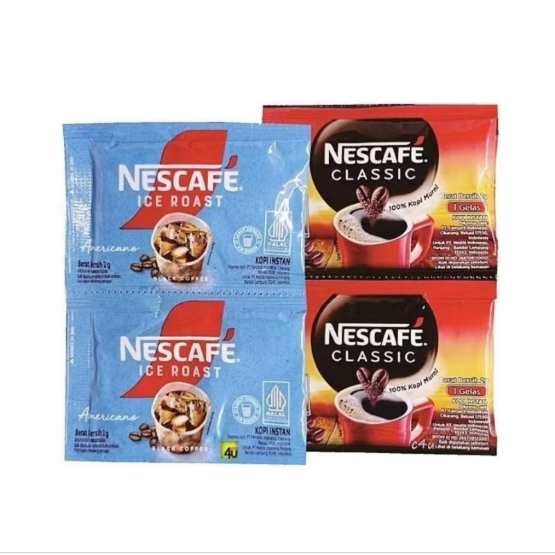 Jual Nescafe Ice Roast/classic Kopi Instan Americano Kemasan 10 Sachet ...