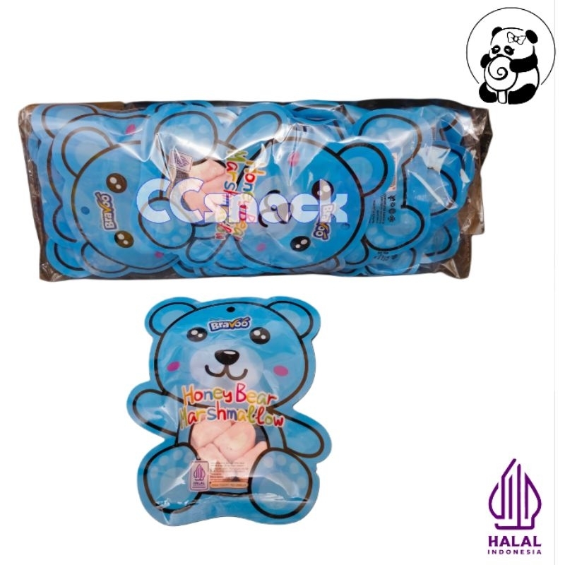 Jual BRAVOO HONEY BEAR MARSHMALLOW PAK ISI 10 | Shopee Indonesia