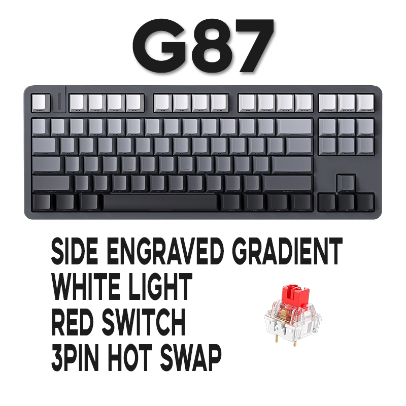 Jual FURYCUBE G87 Gaming Keyboard South Facing Gasket Structure Wired ...
