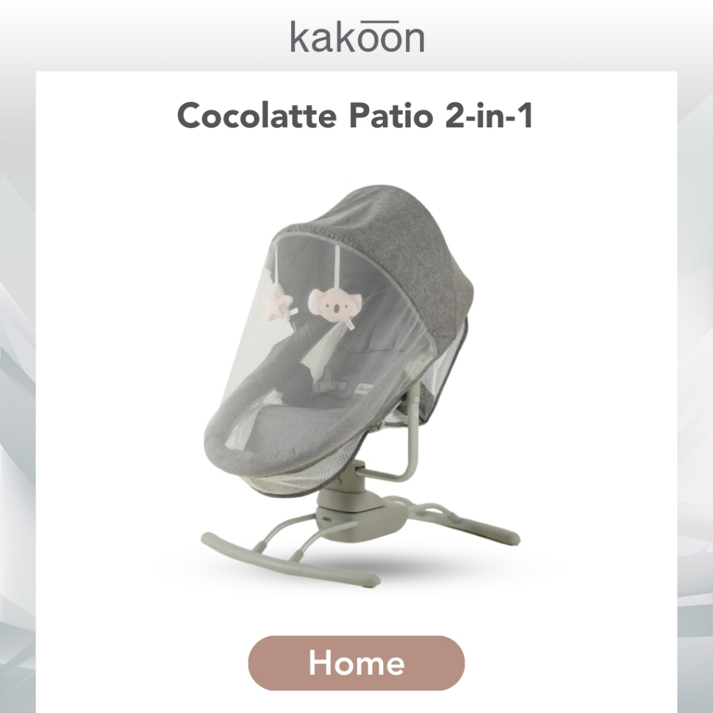 Jual KAKOON COCOLATTE Patio 2in1 Swing Bassinet | Shopee Indonesia