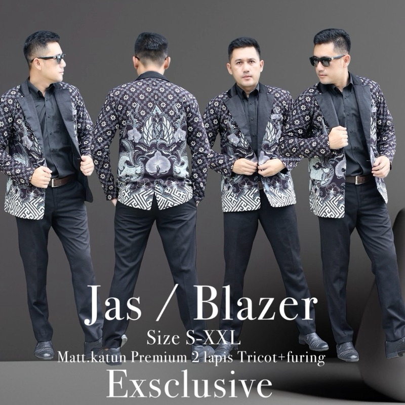 Jual Jas batik Blazer Batik Exsclusive Premium By Oslobatik | Shopee ...