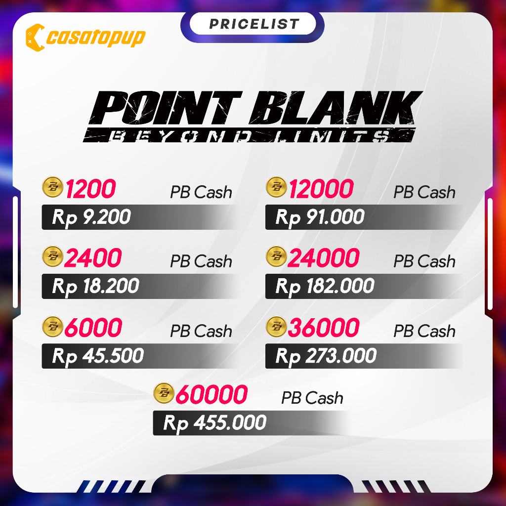 Jual PB Cash 1200-6000 variasi Kecil Murah | Shopee Indonesia