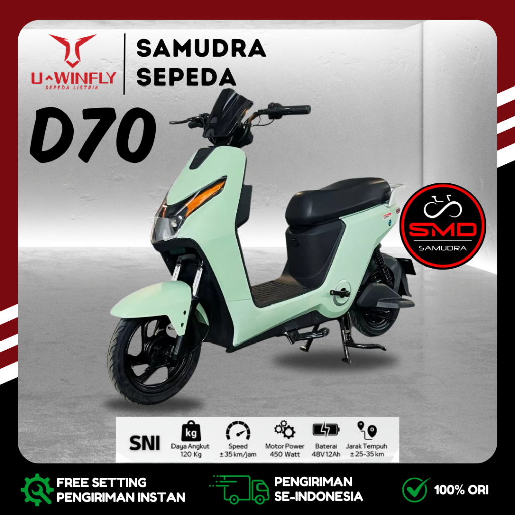 Jual Sepeda Listrik Ebike Merk Uwinfly D70 450W 48V 12Ah Murah BDG ...