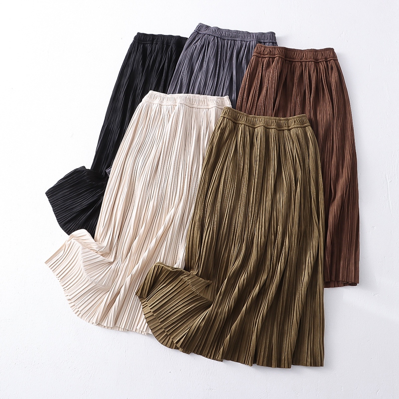 Jual Ekouaer Bludru Rok Panjang Rok/Rok Plisket Premium/Rok Korean ...