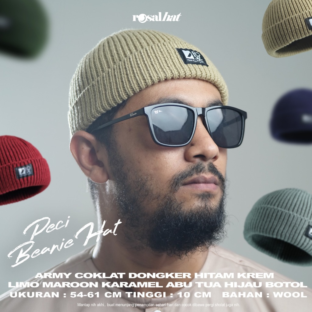 Jual ROSAL Topi Kupluk Pendek - Short Beanie Hat Skate - All Size ...