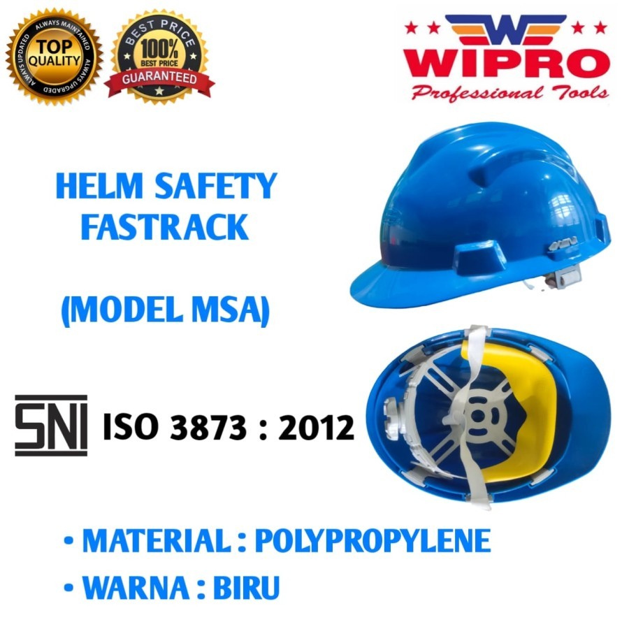 Jual Helm Safety Proyek Model MSA Merk Wipro Biru Wipro Helm Proyek ...