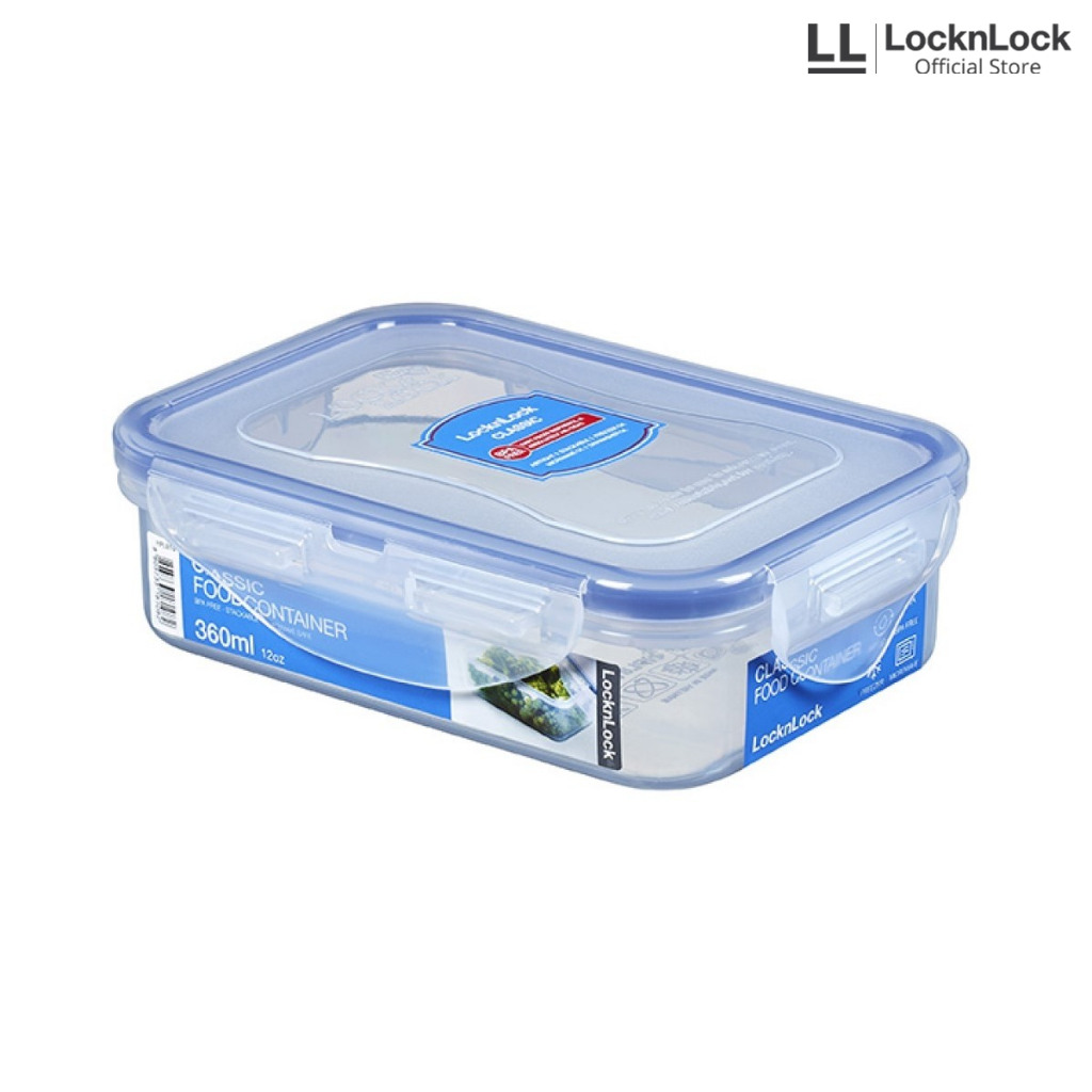 Jual LocknLock Classic Kotak Makan Rectangular Short 360ml - HPL810 | Shopee Indonesia
