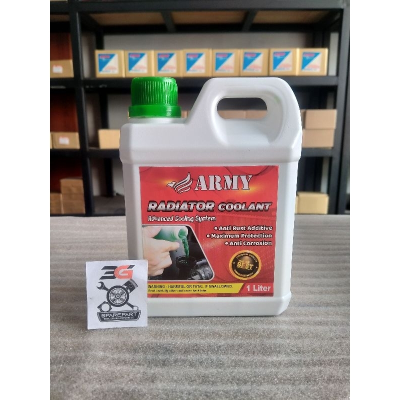 Jual AIR RADIATOR COOLANT ARMY 1LITER | Shopee Indonesia