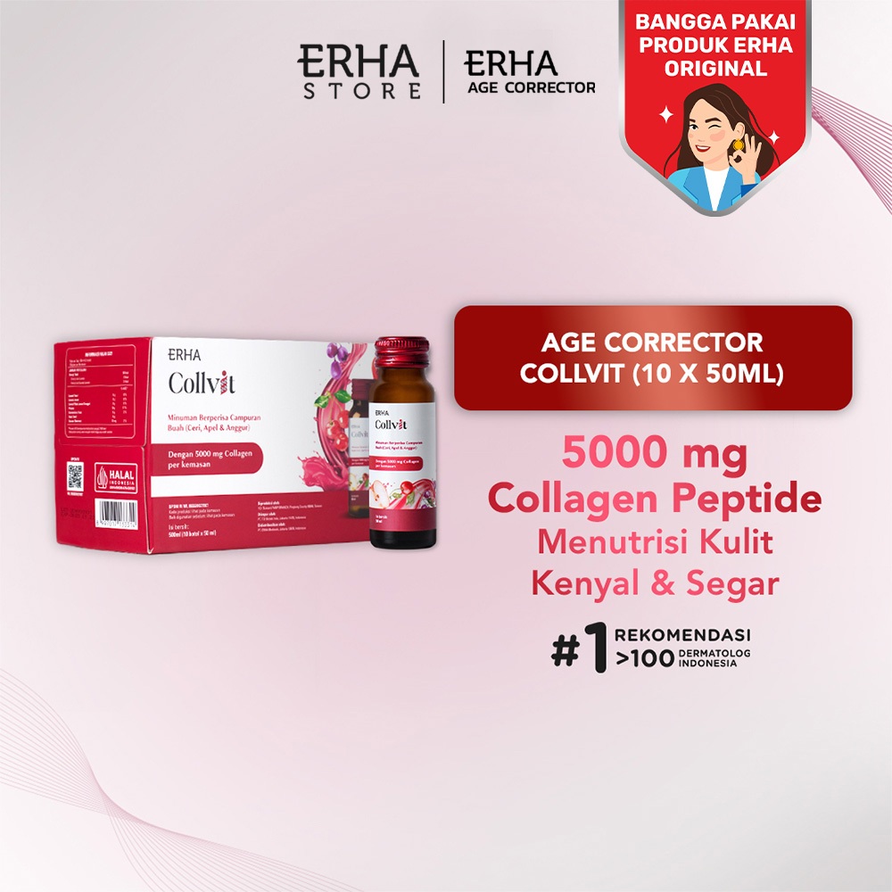 Jual ERHA Age Corrector Collvit Drink - Minuman Collagen Anti Aging | Shopee Indonesia