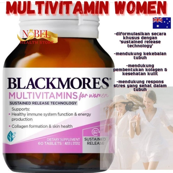 Jual Blackmores Multivitamin For Women Sustained Release 60 Tablets | Shopee Indonesia