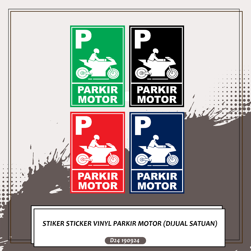 Jual STIKER STICKER VINYL PARKIR MOTOR (DIJUAL SATUAN) | Shopee Indonesia