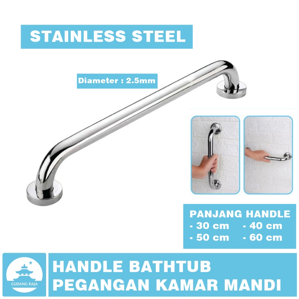 Jual Handle Bathtub Stainless Kamar Mandi Pegangan Bathup Pintu Kaca ...