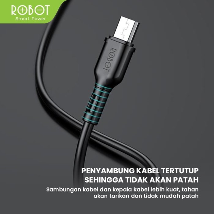 Jual Kabel Data ROBOT RBM100S MICRO USB Original Fast Charging per PCS ...