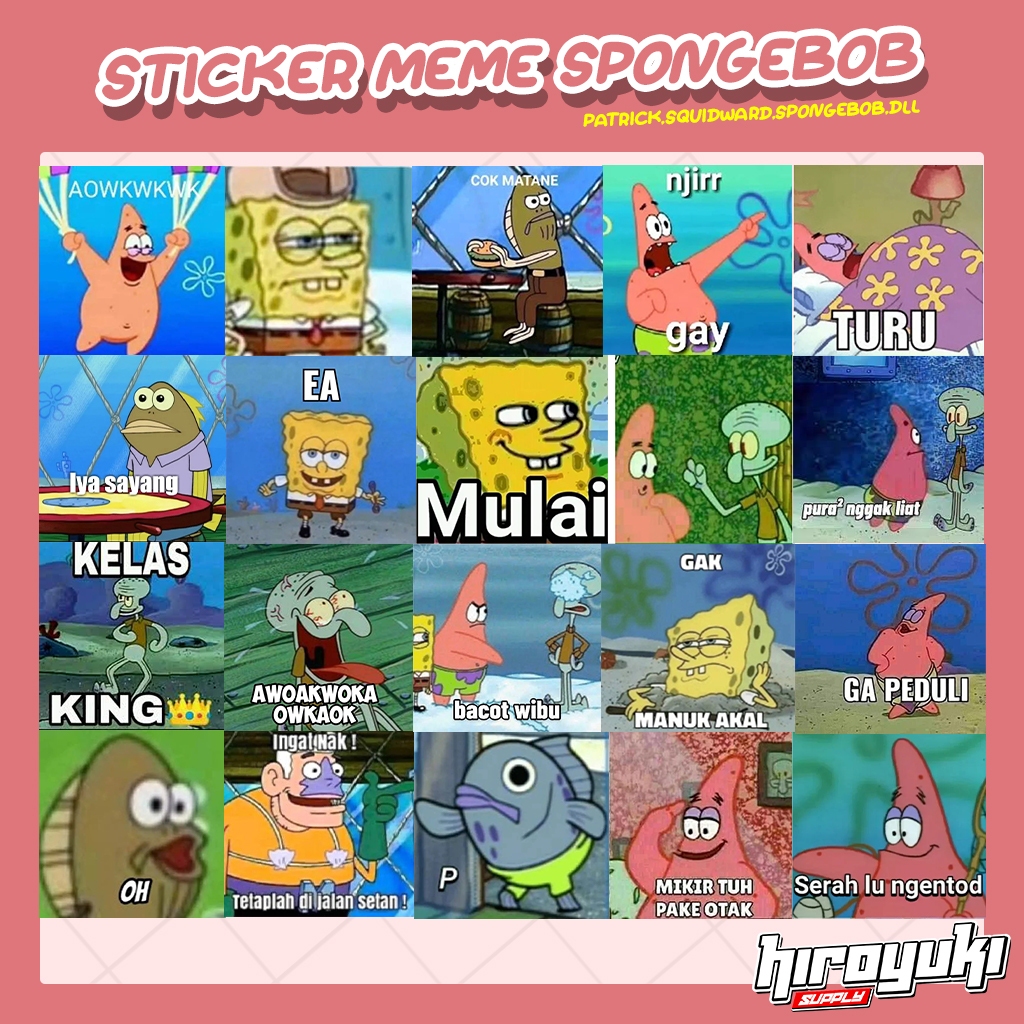 Jual Stiker Patrick Sticker Meme Absurd Patrick Sticker Spongebob ...