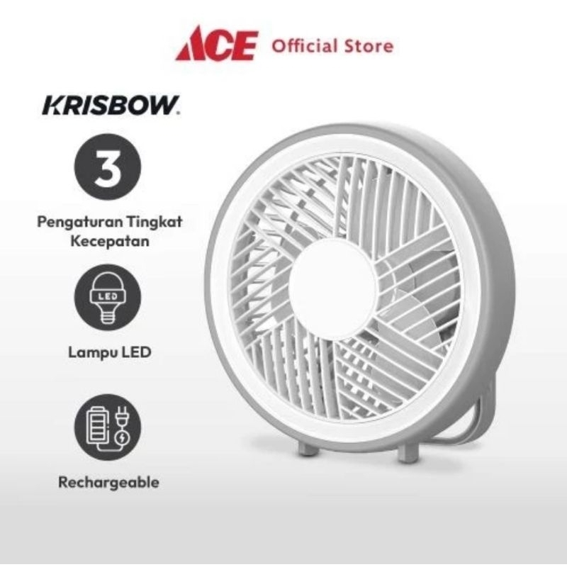 Jual KRISBOW 6 Inci Kipas Angin Dengan Lampu Darurat - Emergency Fan ...