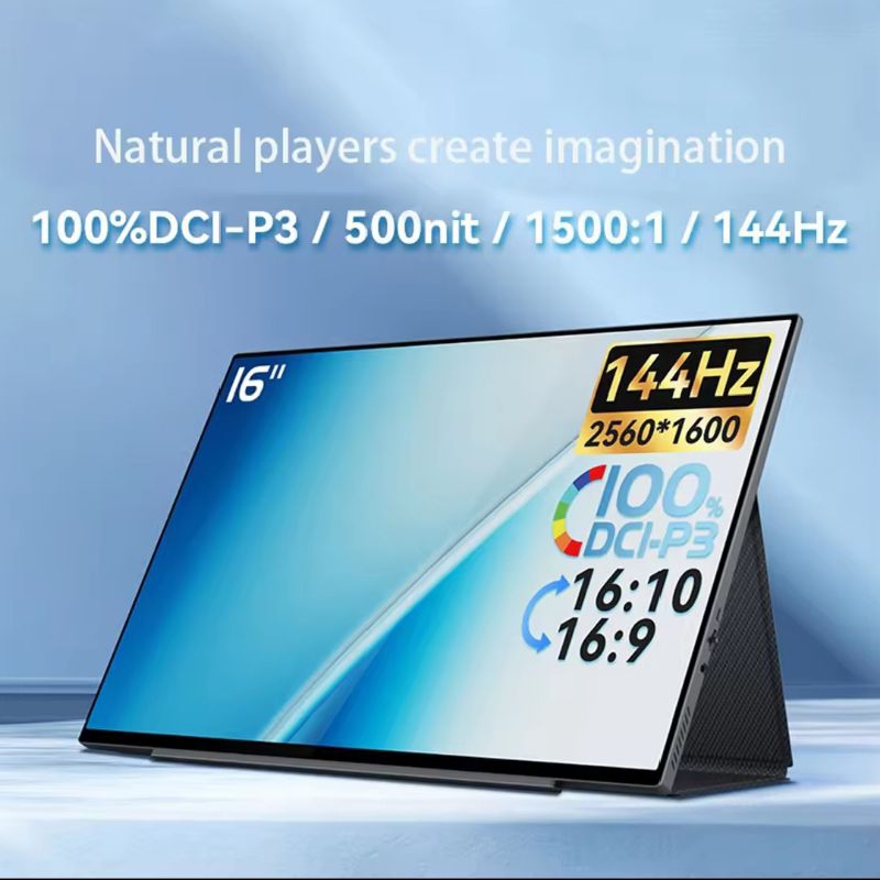 Jual Monitor portable16 Inch 4K 144Hz Portable Monitor 100% DCI-P3 16: ...