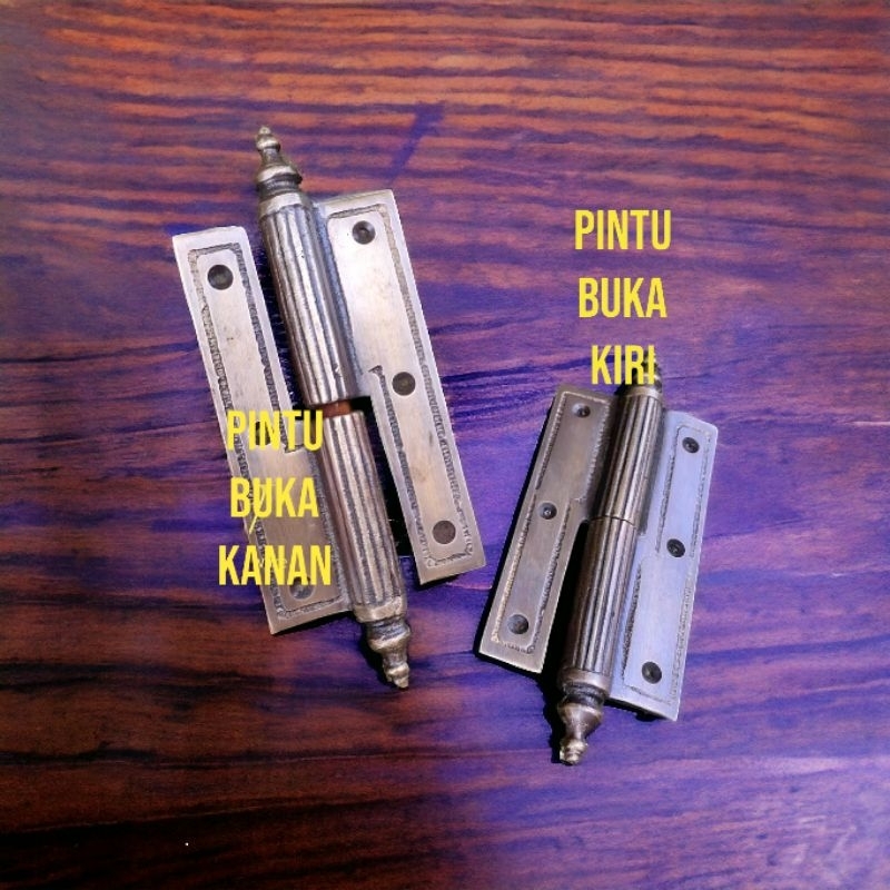 Jual (2pcs)Engsel pintu H kuningan antik.Engsel pintu model huruf H ...