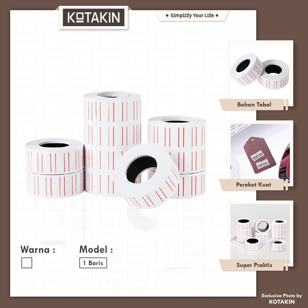 Jual KOTAKIN Isi Label Harga Isi Ulang Alat Price Labeller Refill ...
