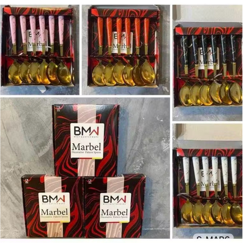 Jual SENDOK MARBLE SULTAN 6 pc BOX | Shopee Indonesia