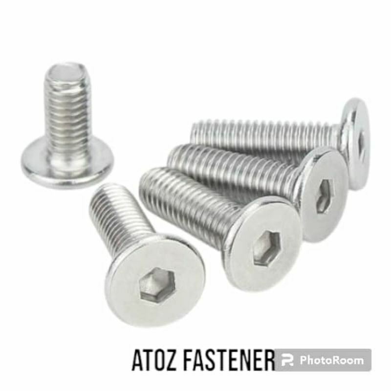 Jual Baut L ULTRA THIN HEAD M8 X 16 Baut Soket Super Tipis/ Baut FLAT. Stainless Steel 304 A2-70 ...
