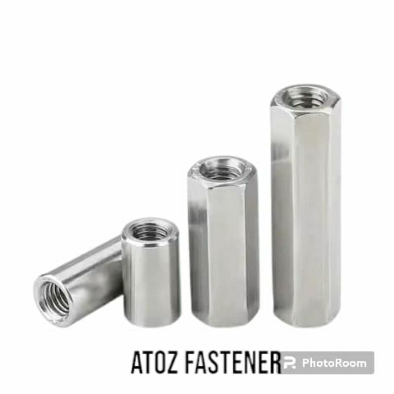 Jual Mur Panjang / Long Nut M8 X 24 Stainless Steel 304 A2-70 Kunci 13 | Shopee Indonesia