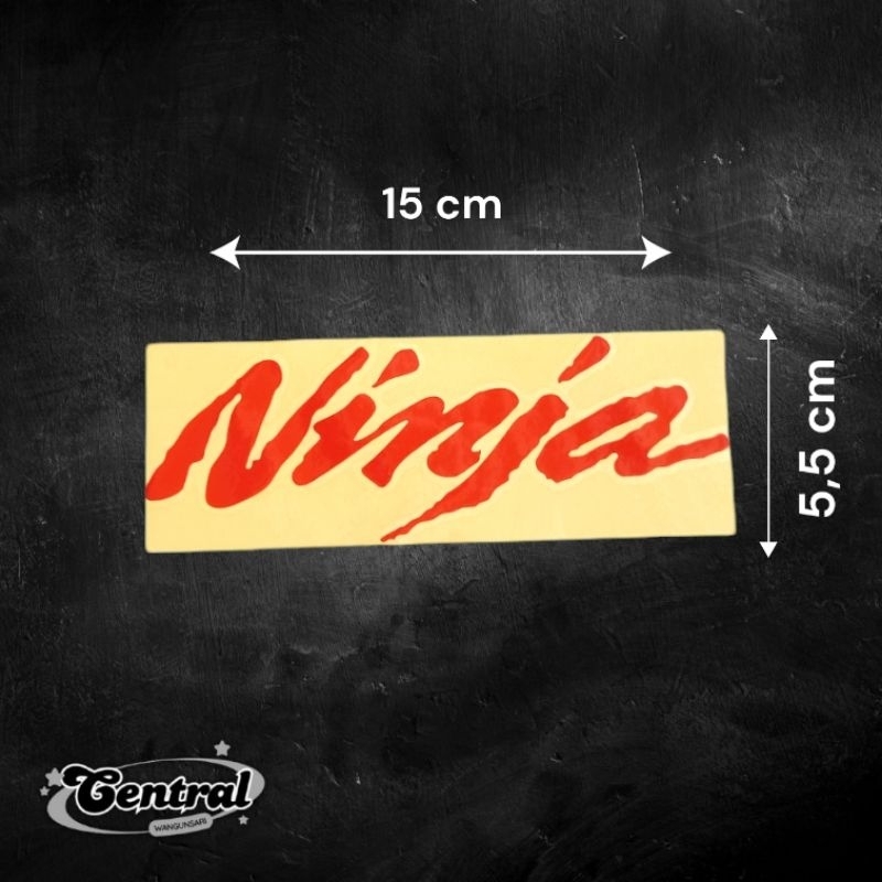 Jual Stiker cutting logo tulisan Ninja Kawasaki Merah, Sticker cuting ...