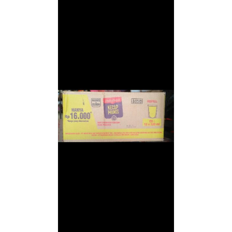 Jual Kecap manis Indofood 520ml x 12 pcs per dus | Shopee Indonesia