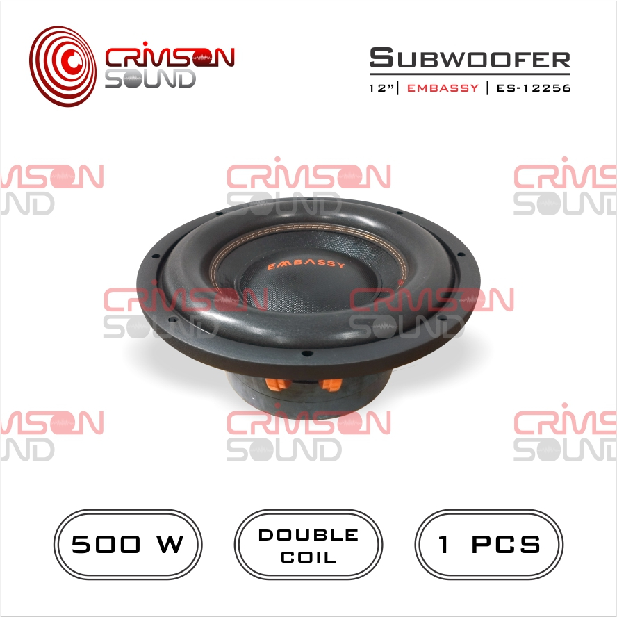 Jual SUBWOOFER 12 INCH EMBASSY 500 WAAT DOUBLE MAGNET PREMIUM SERIES ES ...