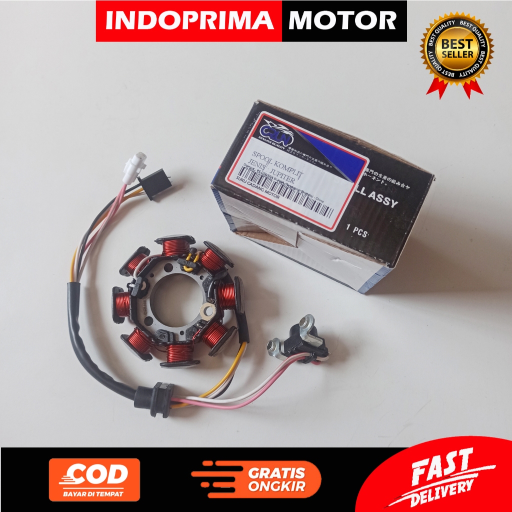 Jual CRUN spull komplit plus pulser. spoll assy yamaha jupiter lama 5LM kwalitas setara asli YGP ...