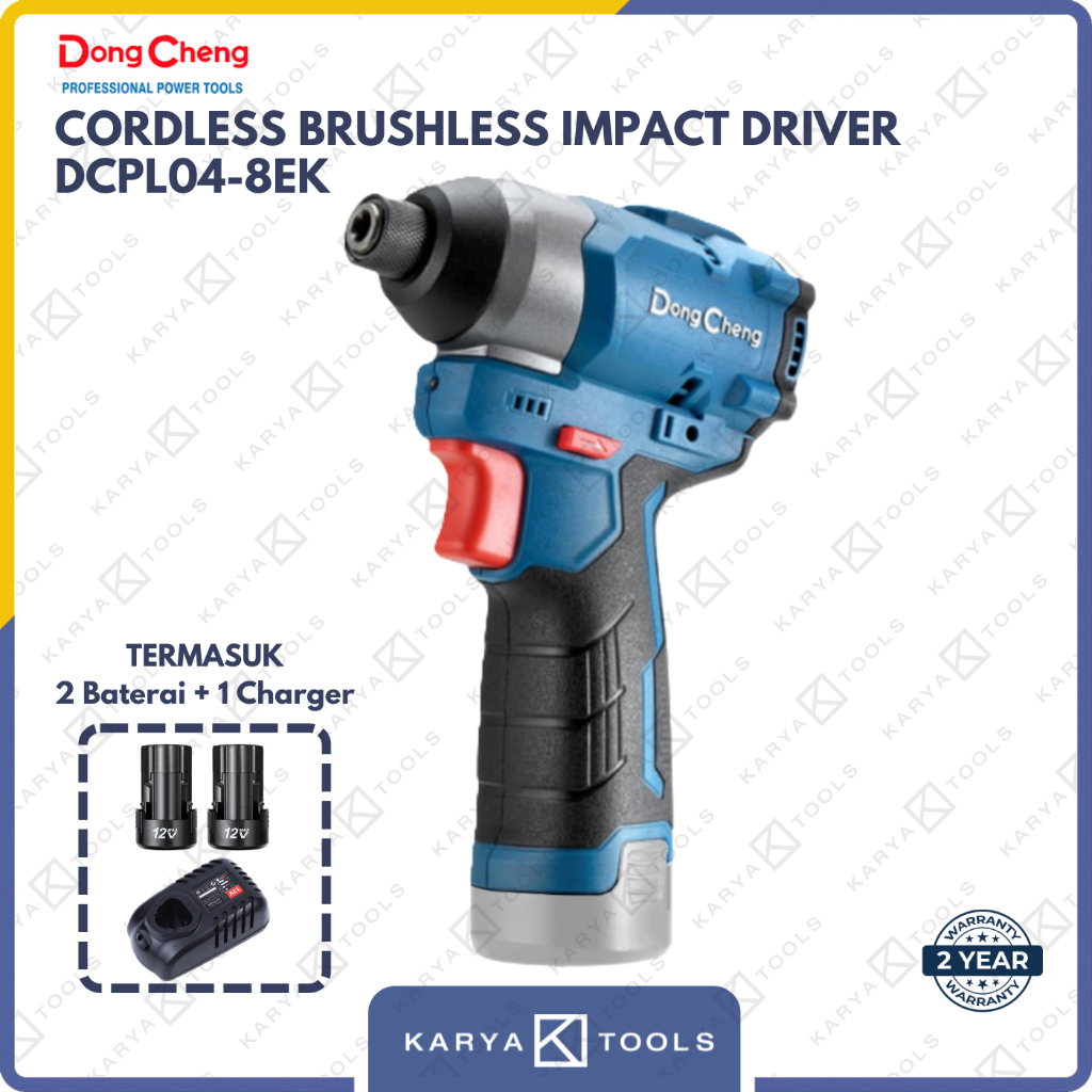 Jual Dongcheng Dcpl04 8 Cordless Brushless Impact Driver Mesin Obeng