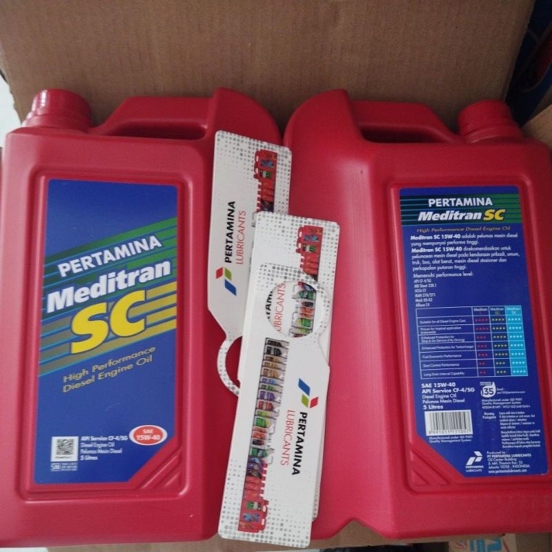 Jual oli mobil meditran sc 5 liter SAE 15W-40 isi 4 galon (DUS) | Shopee Indonesia
