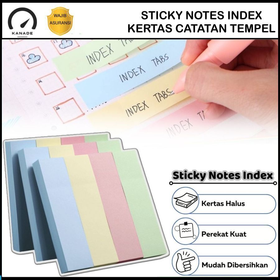 Jual Sticky Note Index 76X76MM 100 Lembar Kertas Kecil Pembatas Buku ...
