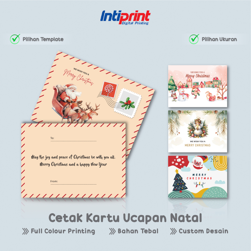 Jual Kartu Ucapan Natal / Greetings Card Merry Christmas and New Year ...