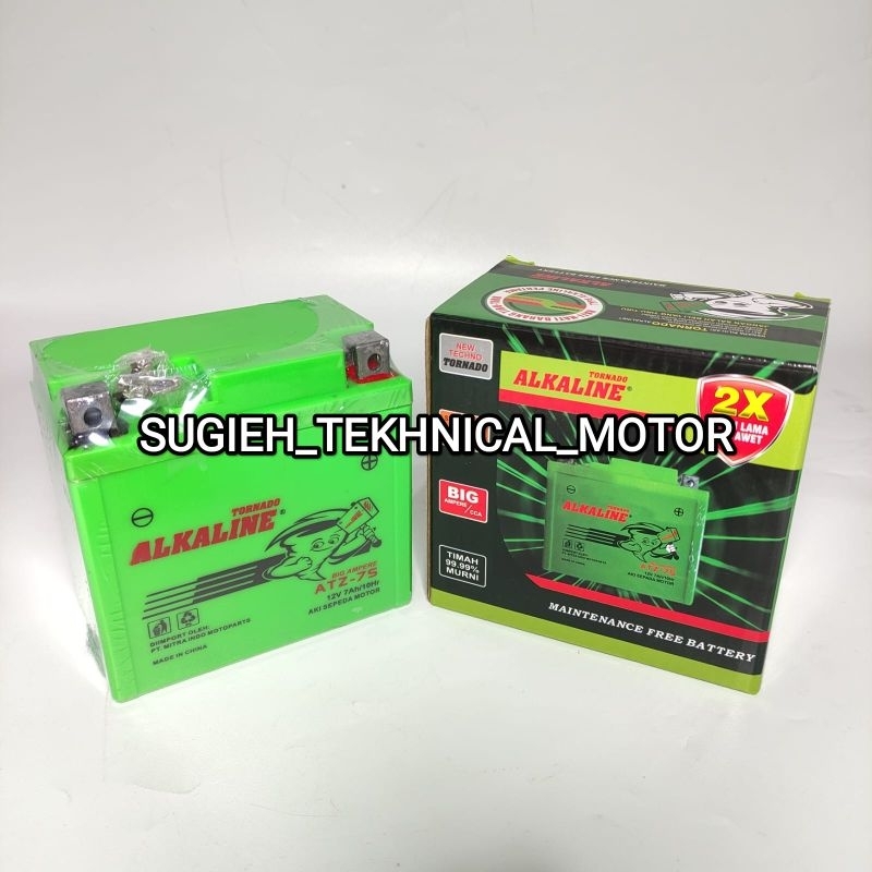 Jual ACCU / AKI SUZUKI SATRIA FU (ATZ-7S) 12V 7AH MF MERK TORNADO ...