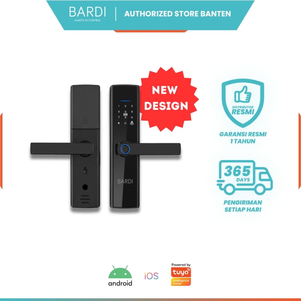 Jual BARDI Smart Door Lock with Handle Lite Version RFID Card ...