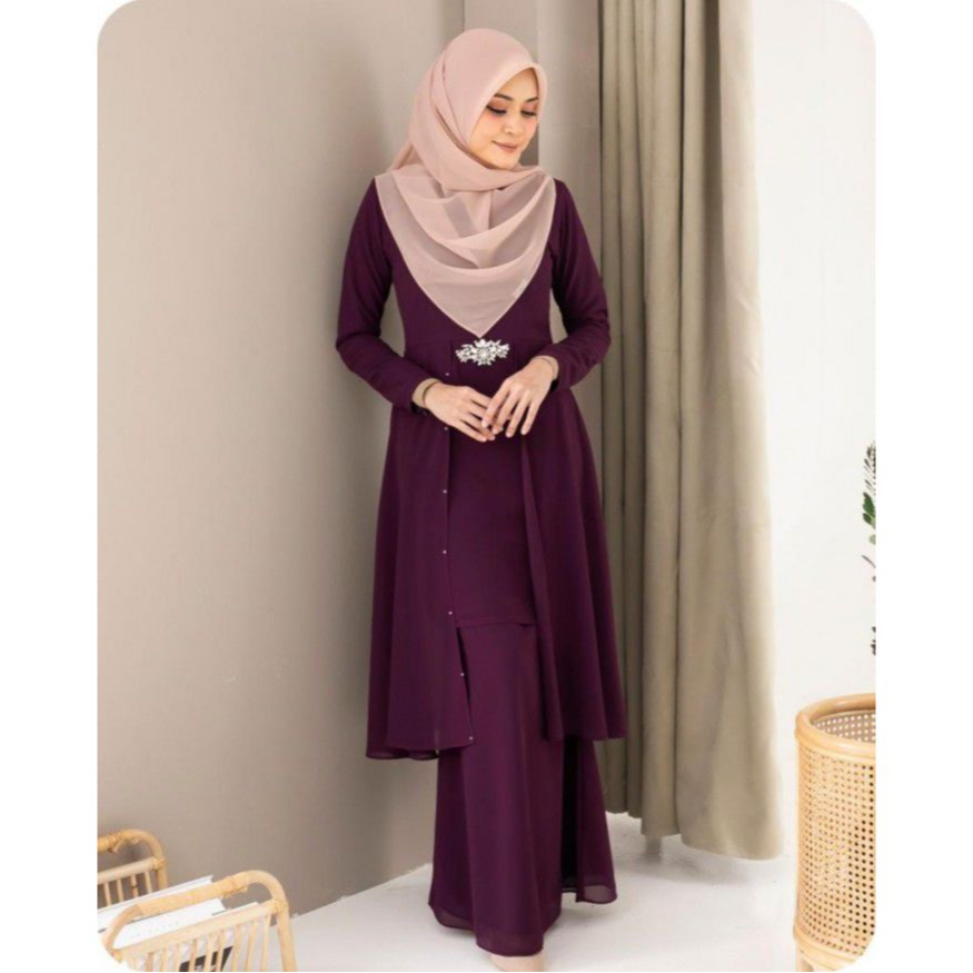 Jual Eliza One Set Melayu Style Payet Mewah Simple Elegant | Shopee ...