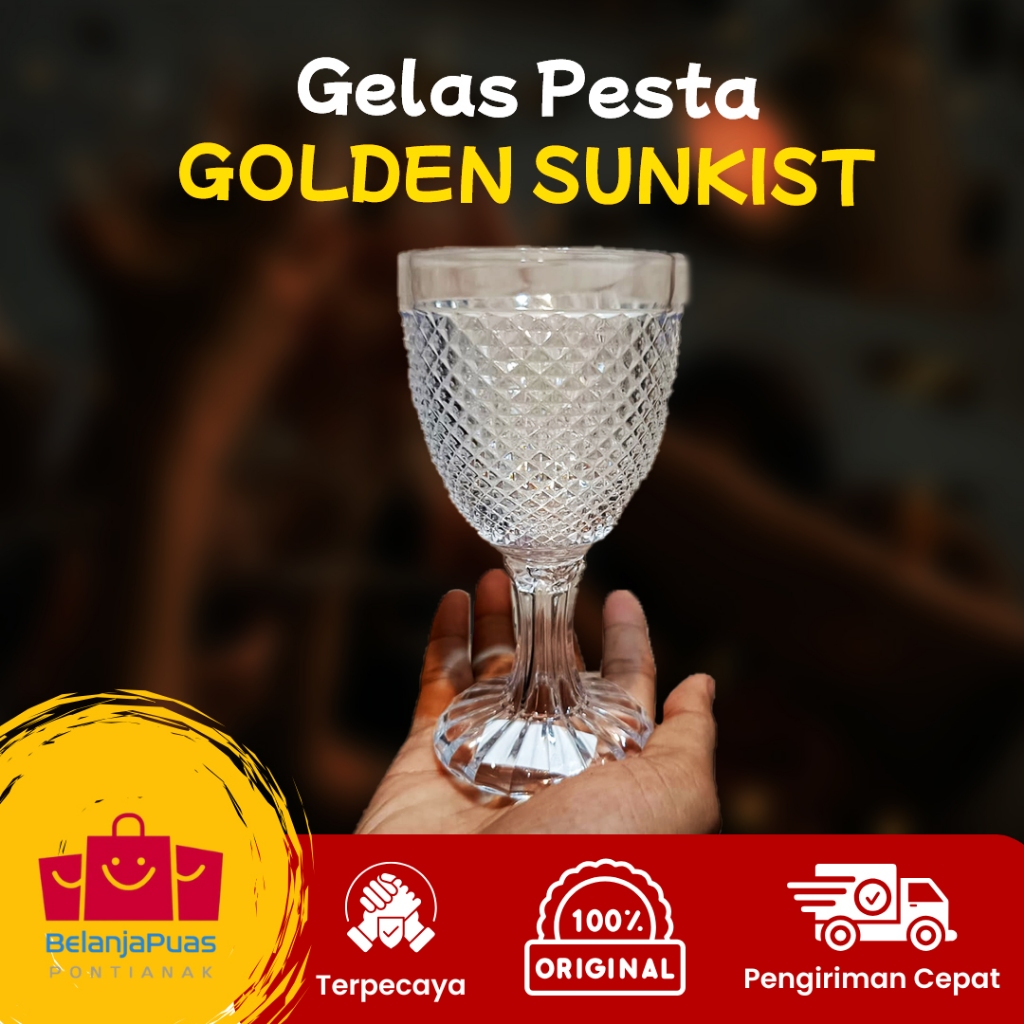 Jual (1 SET 6 PCS ) Gelas Sloki Akrilik GOLDEN SUNKIST | Gelas Plastik ...