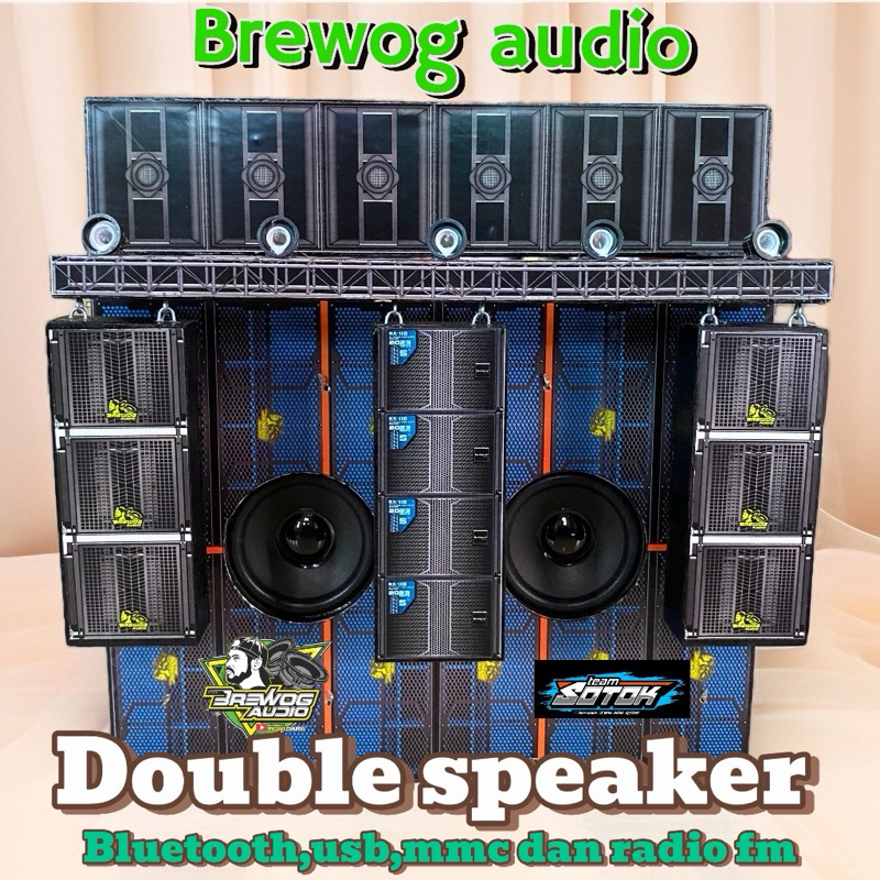 Jual miniatur sound system Bluetooth brewog audio double speaker | Shopee Indonesia