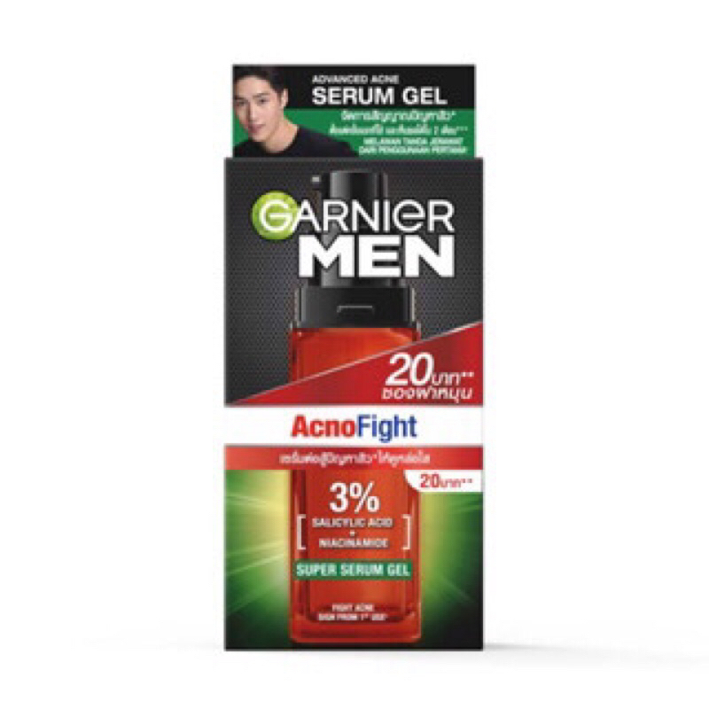 Jual Garnier Men Super Serum Gel Acno Fight Sachet 7mL 1 Box isi 6 Sachet | Shopee Indonesia