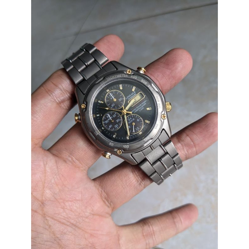 Jual Casio Lineage Chronograph Titanium LIS-001 Made in Japan | Shopee ...