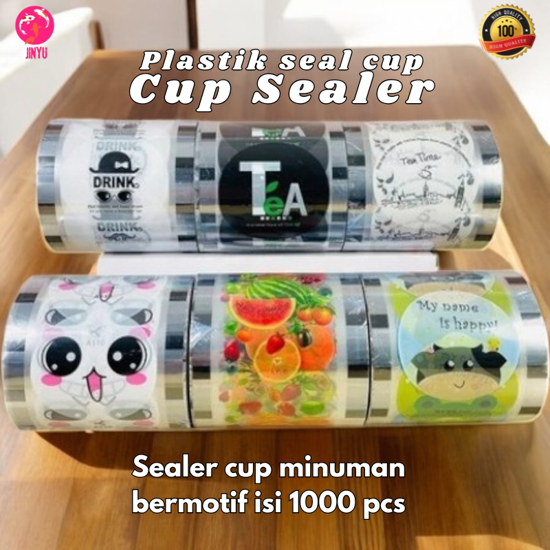 Jual Penutup kap Es Plastik Seal Cup Sealer Cup Minuman bermotif ...