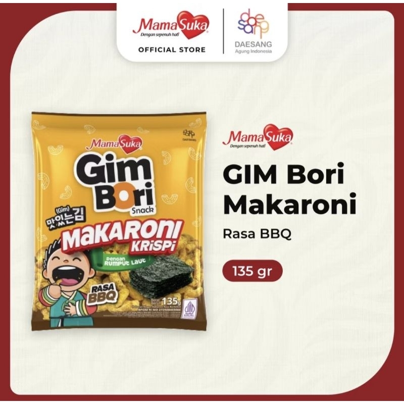 Jual Gim Bori Makaroni Rasa BBQ 135 gr / Snack Gim Bori Makaroni ...