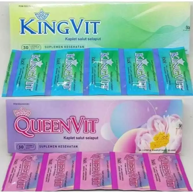 Jual Kingvit Queenvit - Suplemen Promil Penyubur Pria & Wanita Isi 30 Kapsul (Per-BOX) | Shopee ...