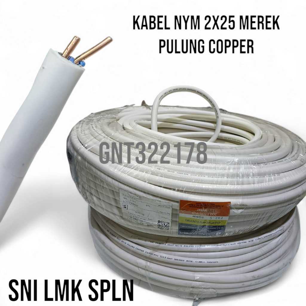 Jual Kabel NYM 2X1,5/2x2,5 Kawat Tembaga/LIDI/ HARGA PER METER/ECERAN MEREK PULUNG COPPER SNI ...